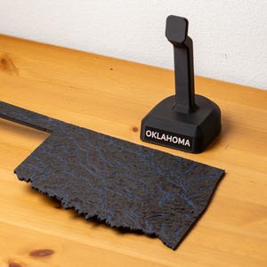 Oklahoma 3D Map - Topographic State Map With Rivers and Lakes - With ...