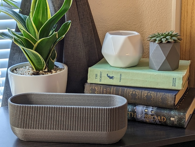 Modern Trio Planter Pot, With Drainage Holes, Drip Tray, Multiple ...