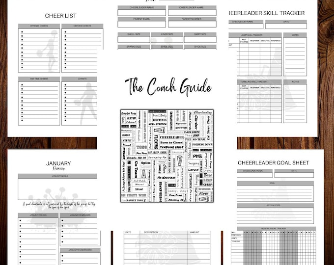PDF Cheer Coach Season Planner, Cheer Planner, Cheerleading Planner ...