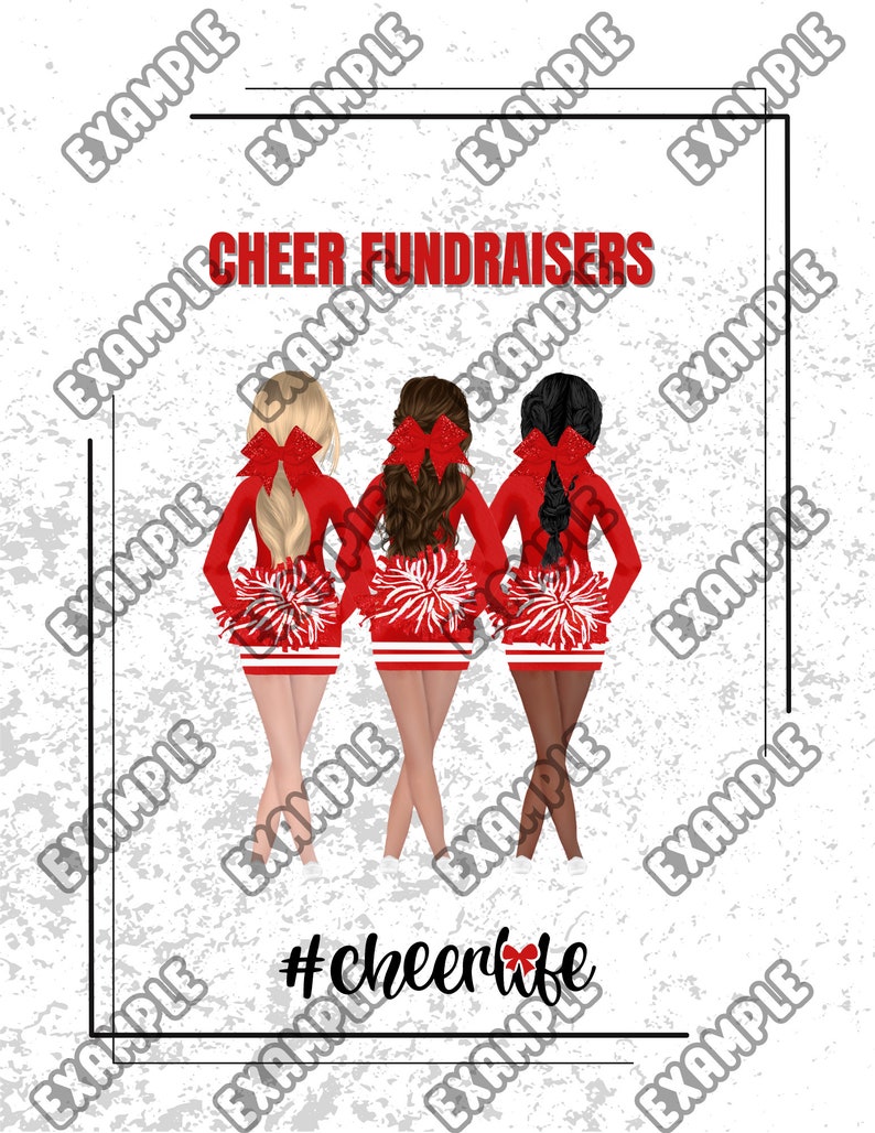 4 Cheer Digital Fundraiser Sheets - Etsy