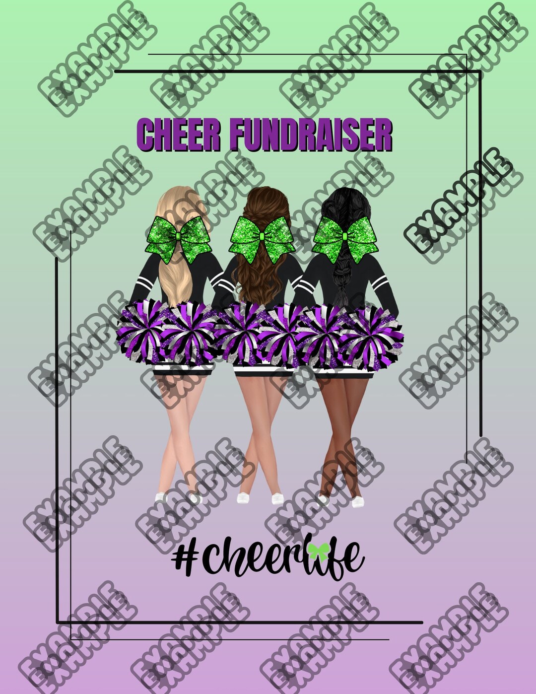4 Digital Cheer Fundraiser Sheets - Etsy