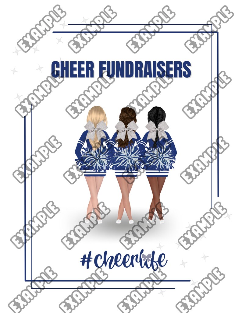 4 Cheer Digital Fundraiser Sheets - Etsy