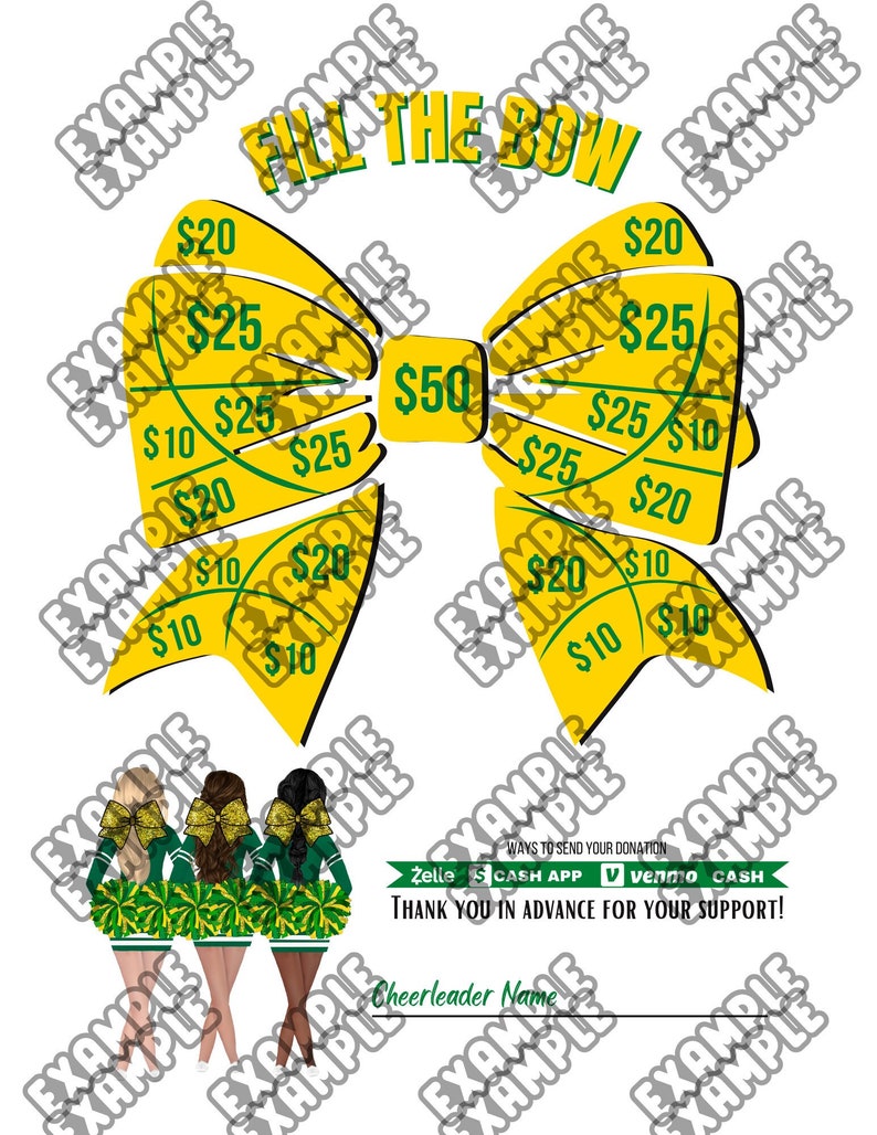 Fill My Bow Fundraiser Sheet - Etsy