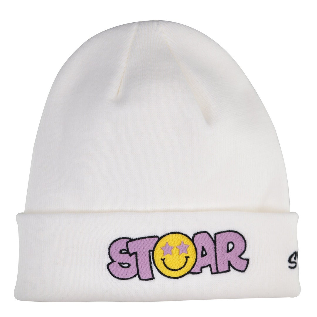 Suscape Beanie Hat With Waistband, Embroidered, Recycled Material, Smiley Logo, Star - Etsy