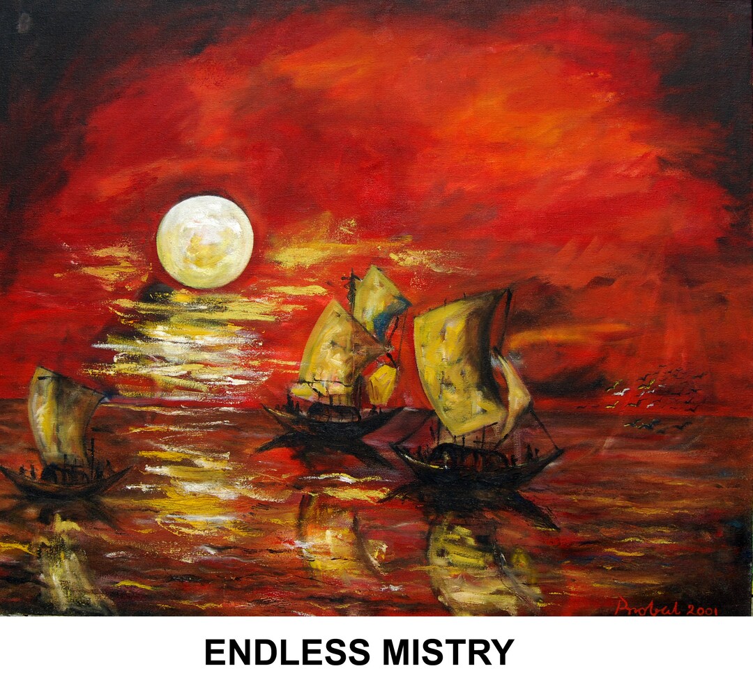 Handmade Oil Painting of Endless Mistry on Canvas for Wall - Etsy