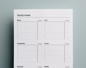 Goal Action Plan Printable | Digitally Editable | US Letter | Instant ...