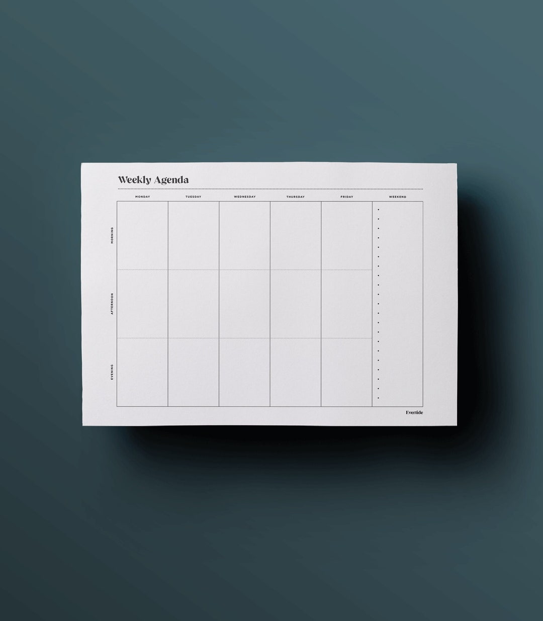 Weekly Agenda Printable | Digitally Editable | US Letter | Instant ...