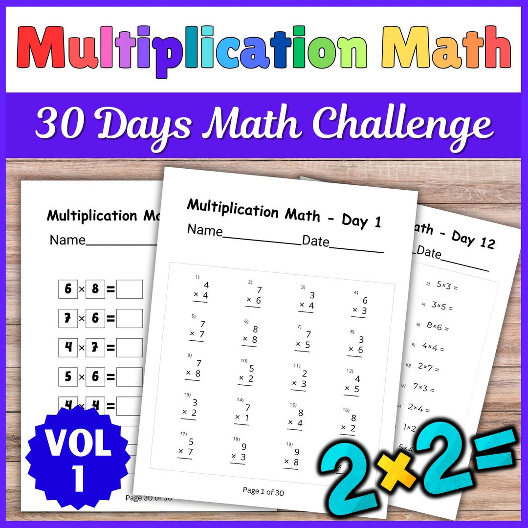 Multiplication Facts Fluency Practice Basic Math, Multiplication Math ...