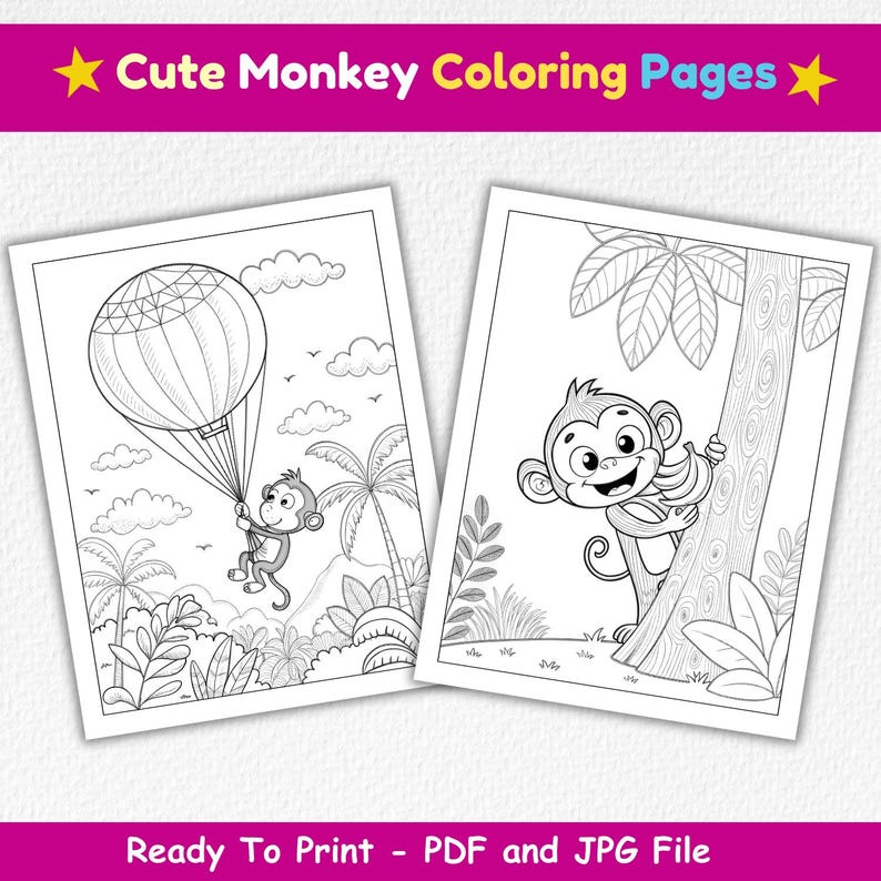 Coloring Pages, Cute Monkey Coloring Pages, Animal Coloring Pages ...