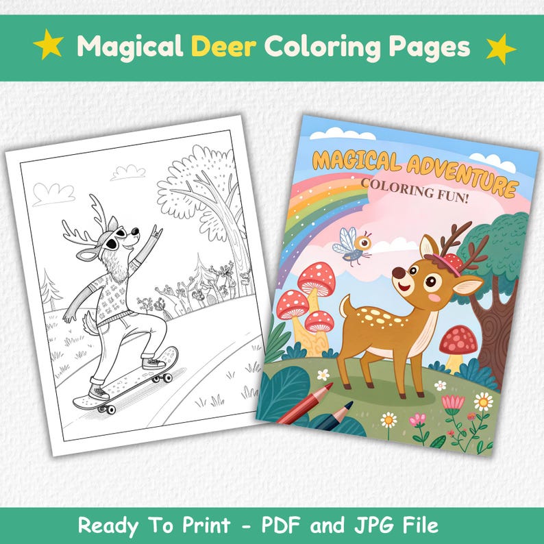 Coloring Pages, Cute Deer Coloring Pages, Animal Coloring Pages, 20 ...