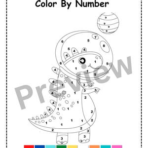 Space Color by Number Worksheets for Kids Activities & Worksheets Color ...