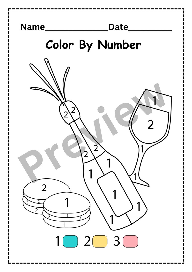 Color by Number Worksheets for Kids Birthday Activities and Worksheets ...