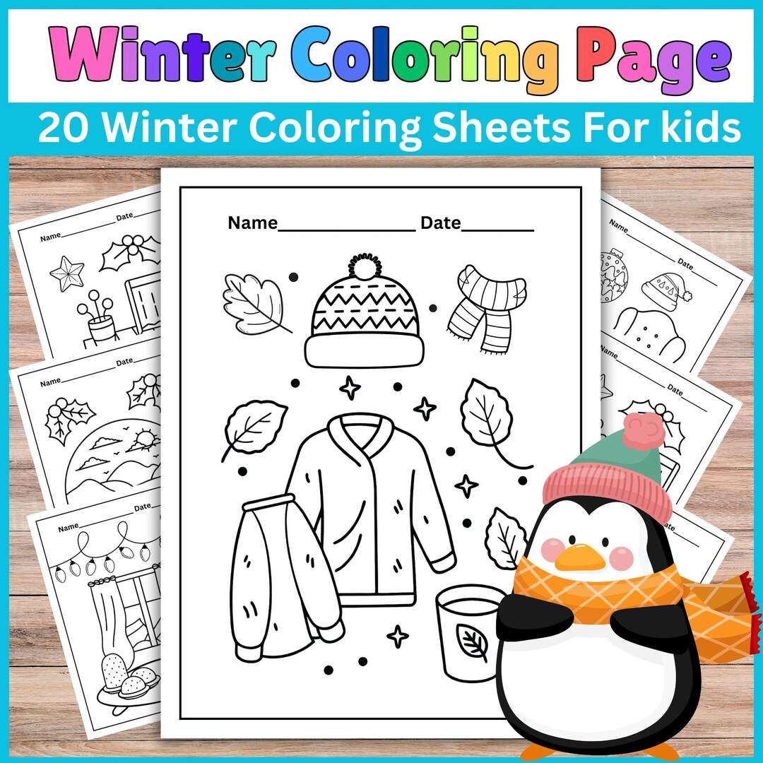 Winter Coloring Sheets for Kids, Winter Coloring Sheets, Winter ...