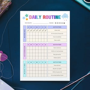 Editable Kid Daily Routine Template, Kids Daily Routine Personalized ...