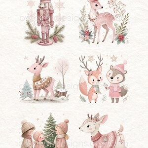 Cute Christmas Characters Clipart Bundle | Cute Snowmen and Santa ...