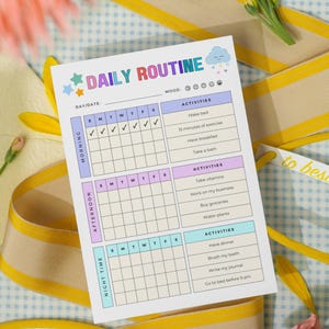 Editable Kid Daily Routine Template, Kids Daily Routine Personalized ...