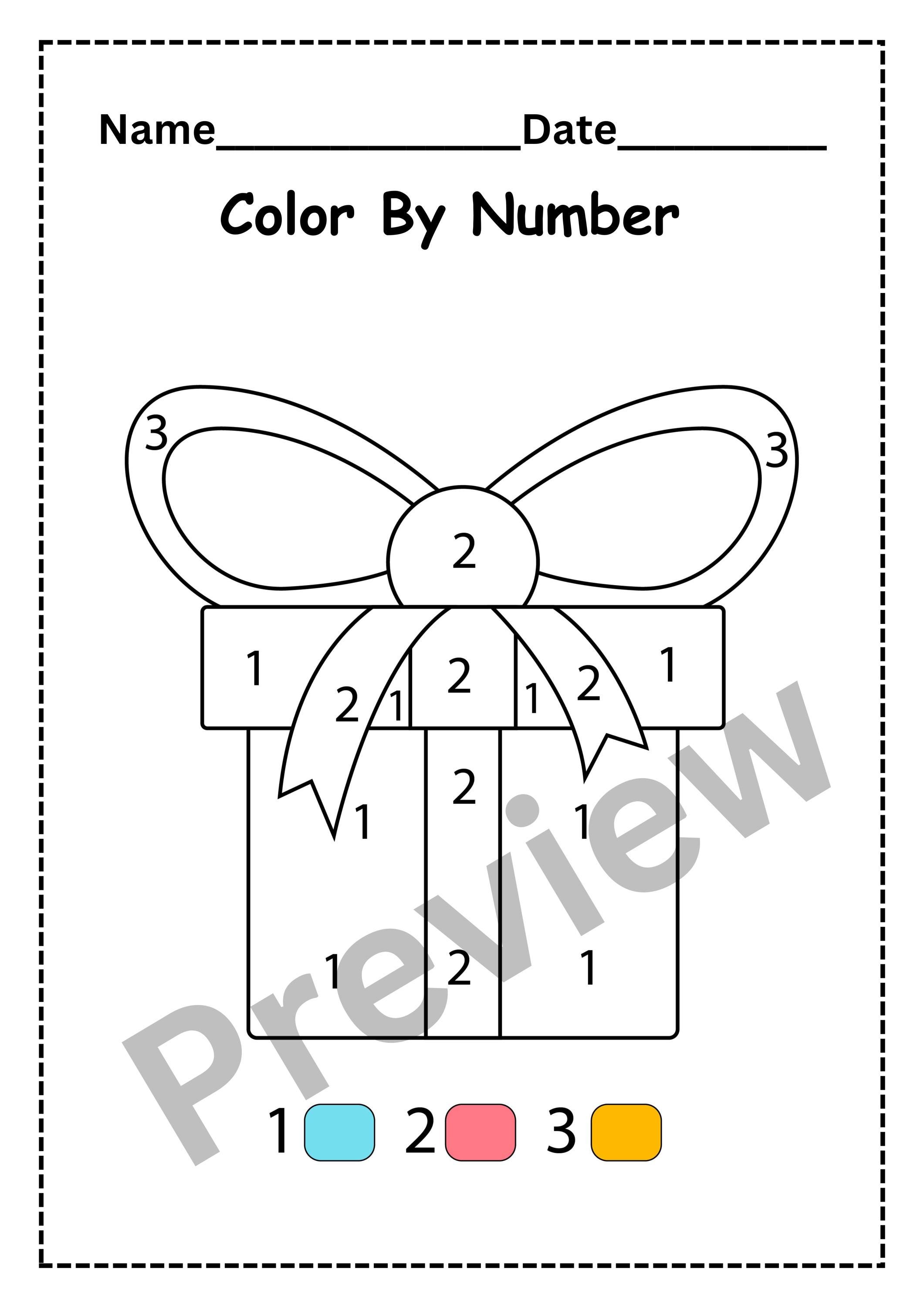 Color by Number Worksheets for Kids | Birthday Activities and ...