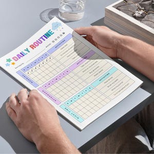 Editable Kid Daily Routine Template, Kids Daily Routine Personalized ...