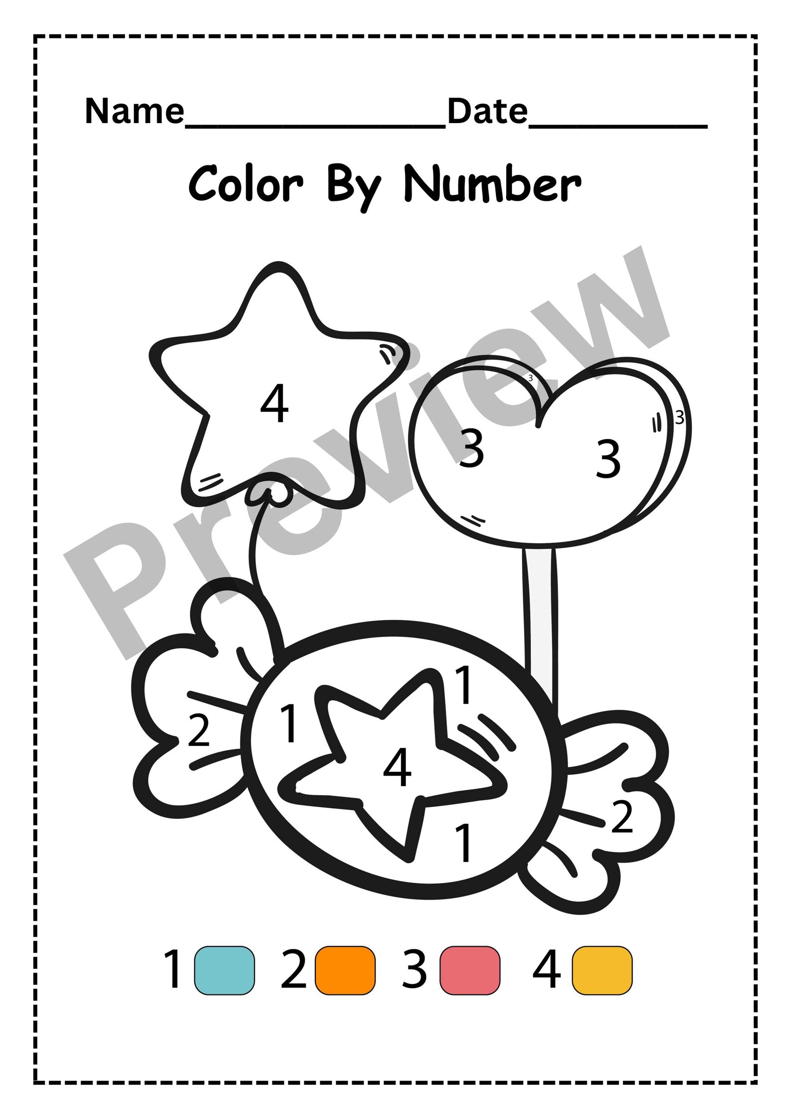 Color by Number Worksheets for Kids | Birthday Activities and ...