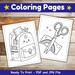 Everyday Object Coloring Pages | Digital Coloring Sheets for Kids ...