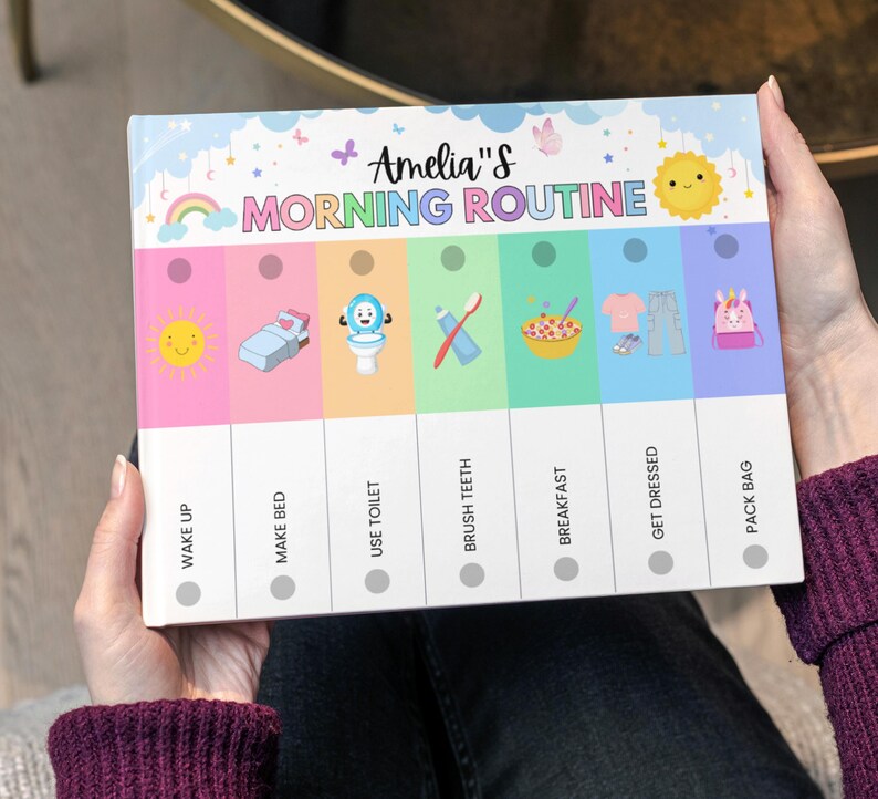 Daily Routine Chart, Kids Daily Routine Chart, Daily Planner, Morning ...