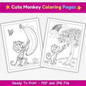 Coloring Pages, Cute Monkey Coloring Pages, Animal Coloring Pages ...