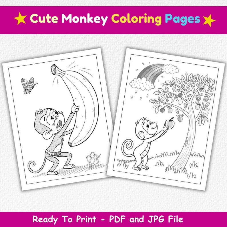Coloring Pages, Cute Monkey Coloring Pages, Animal Coloring Pages ...