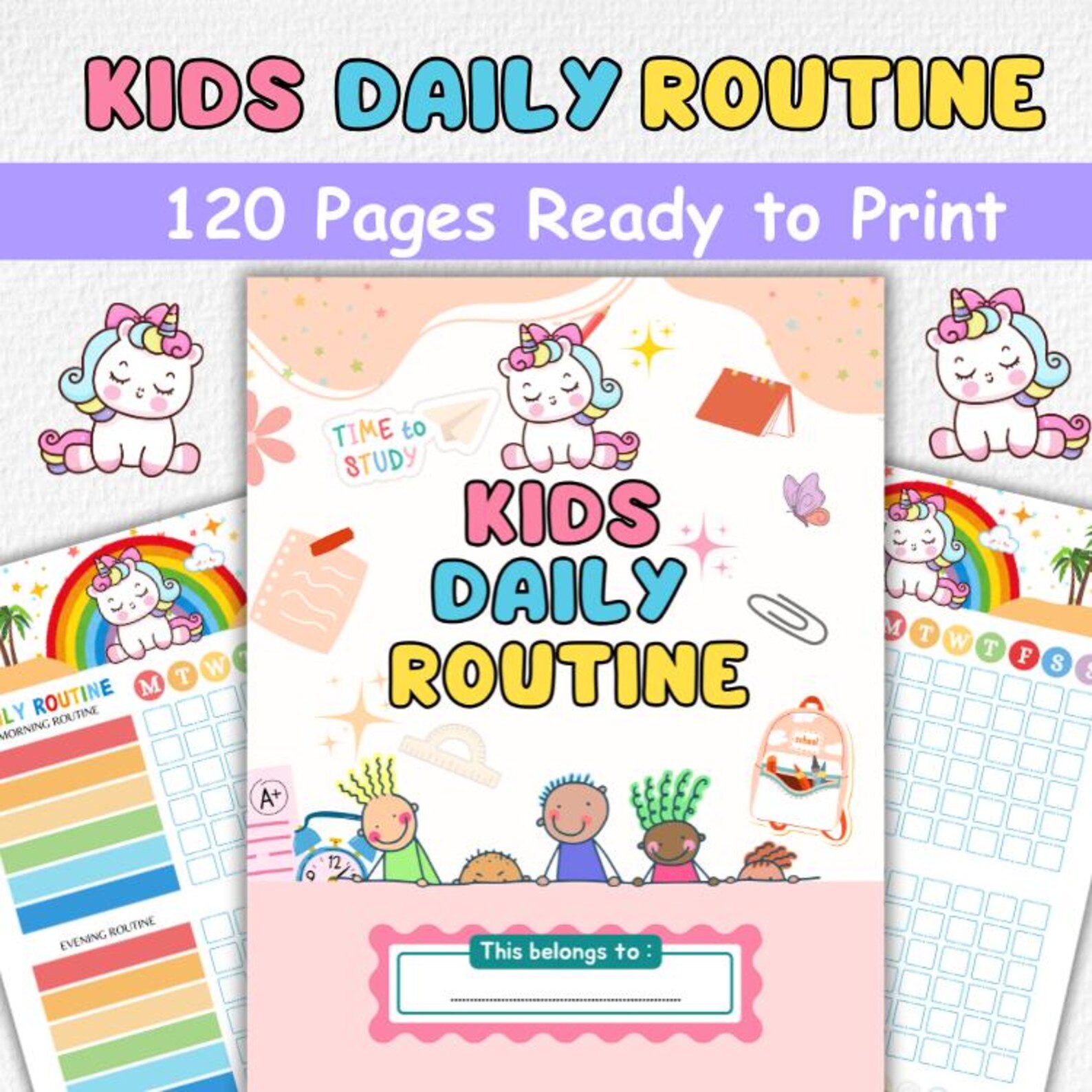Kids Daily Routine Journal, Kids Daily Routine, Printable Daily Routine ...