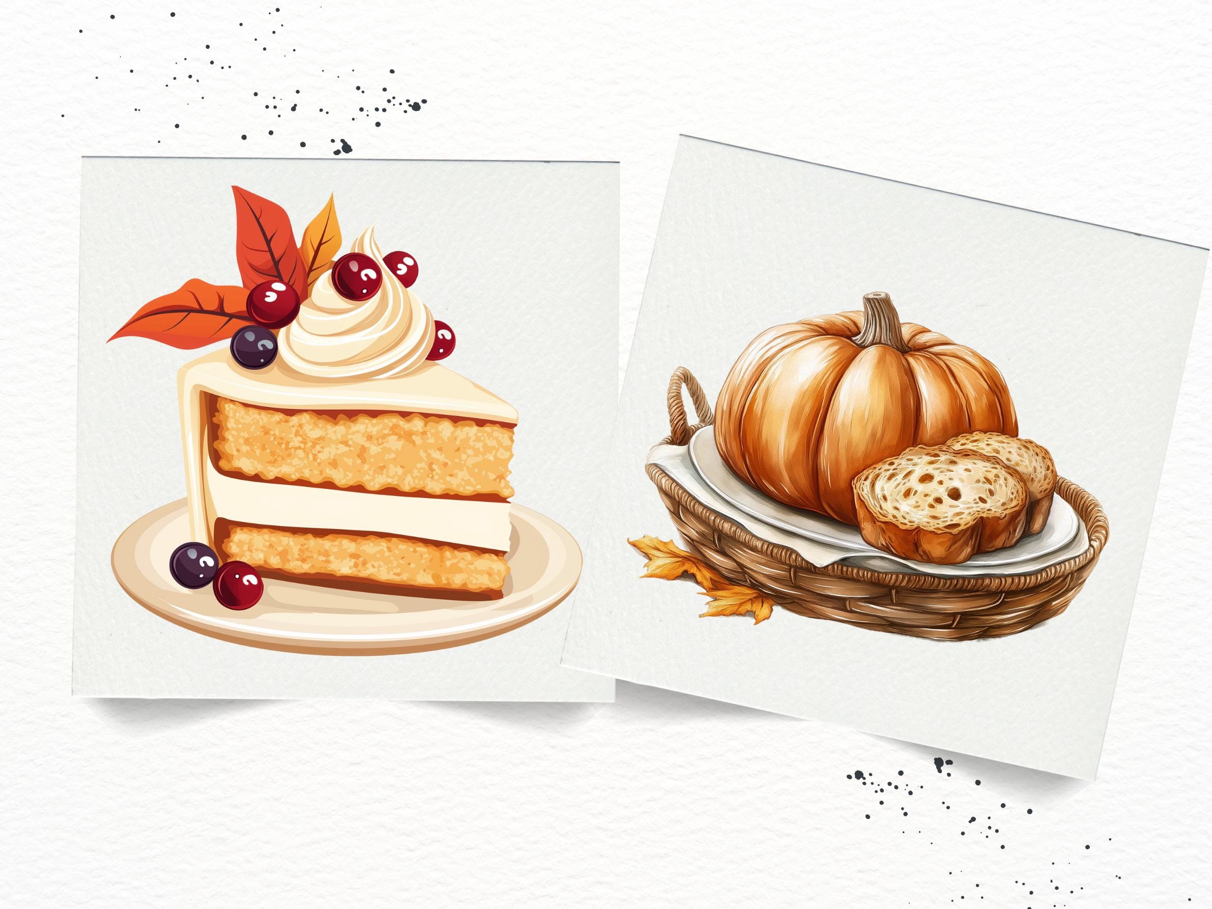 Thanksgiving Foods Clipart PNG, Thanksgiving Table Harvest Clipart ...