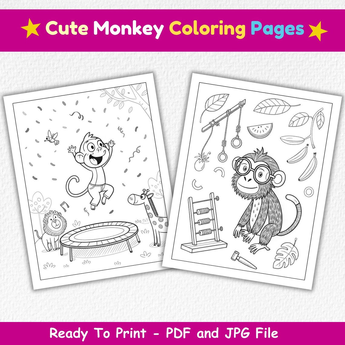 Coloring Pages, Cute Monkey Coloring Pages, Animal Coloring Pages ...