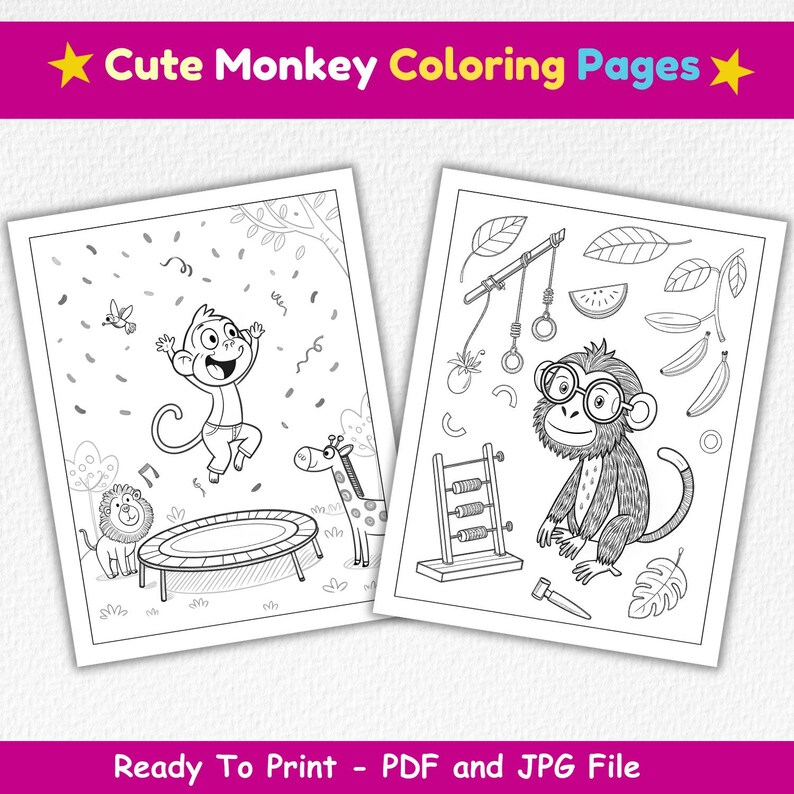 Coloring Pages, Cute Monkey Coloring Pages, Animal Coloring Pages ...