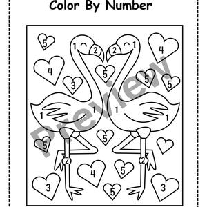 Animal Color by Number Worksheets for Kids 14-page Preschool Animal ...