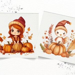 Thanksgiving Clipart Set Turkey Clipart Pilgrim Turkey Girl ...