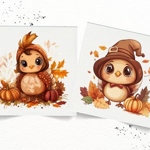 Thanksgiving Clipart Set Turkey Clipart Pilgrim Turkey Girl ...