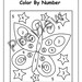 Animal Color by Number Worksheets for Kids | 14-page Preschool Animal ...