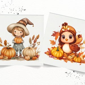 Thanksgiving Clipart Set Turkey Clipart Pilgrim Turkey Girl ...