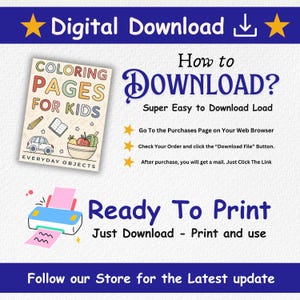 Everyday Object Coloring Pages Digital Coloring Sheets for Kids ...