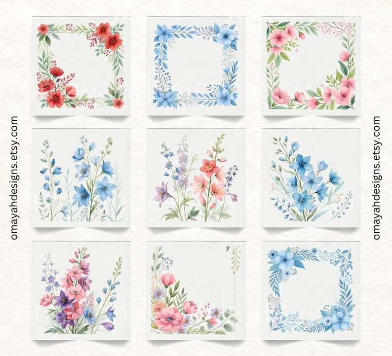 July Larkspur Birthflower Clipart, 30 Birthflower Bundle - July Birth ...