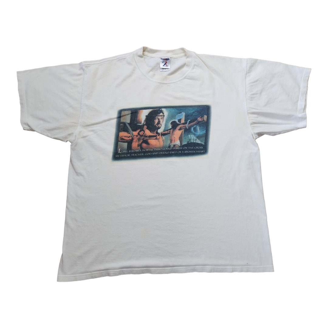 Vintage Jesus, XL, Jesus Christ White T-shirt, Crucifixion ...