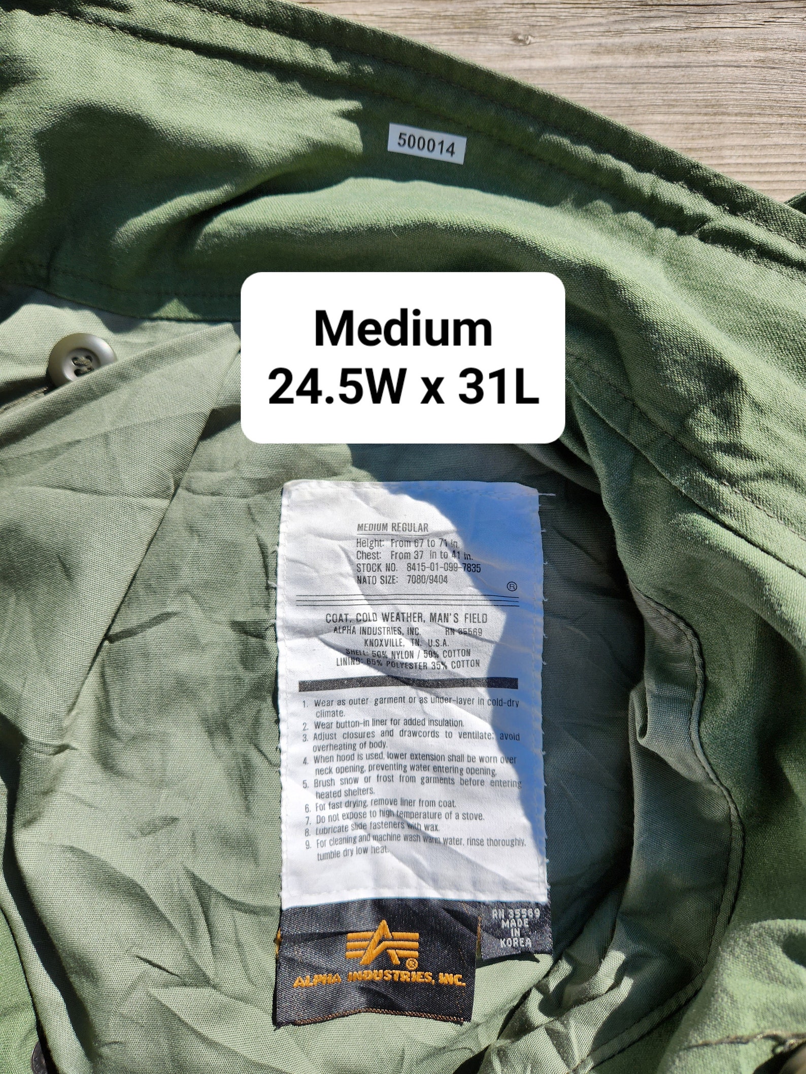 Vintage Medium Alpha Industries Field Jacket M65 Military Jacket - Etsy