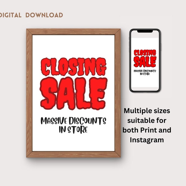 Store Closing Sale - Etsy