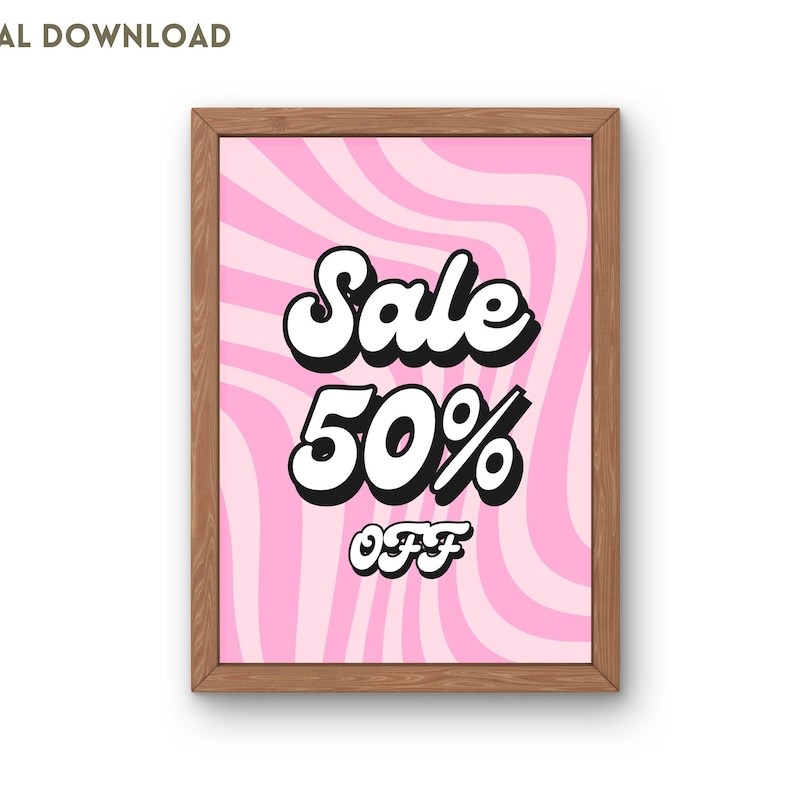 50 Percent off Sign - Etsy