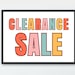 Clearance Sale Sign, Retail Store Discount Signage, Boutique Poster ...