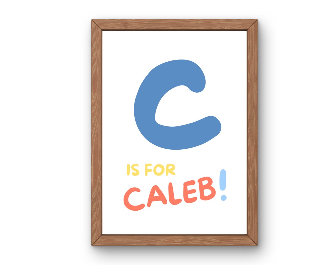 Letter C Name Art Initial C Poster Kids Custom Name Art - Etsy