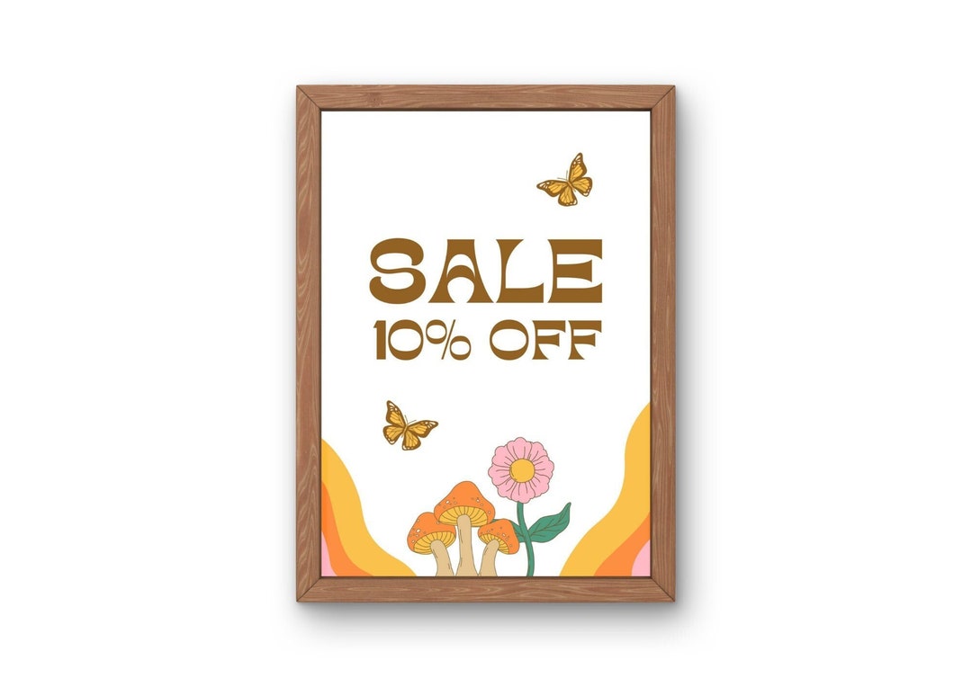 10 Percent off Sale Sign, Retail Sale Sign, Boutique Sale Sign ...