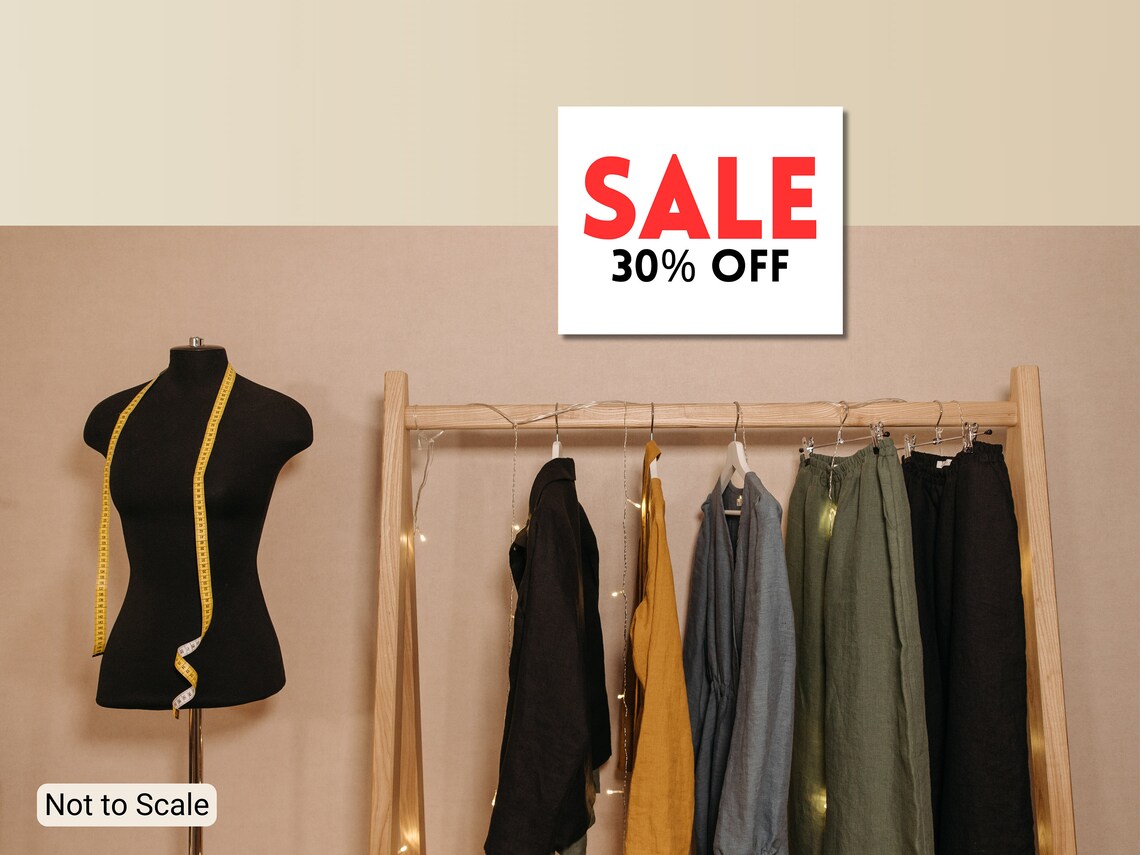 30% off Sale Poster, 30 Percent Signage, Printable Sale Sign for Retail ...