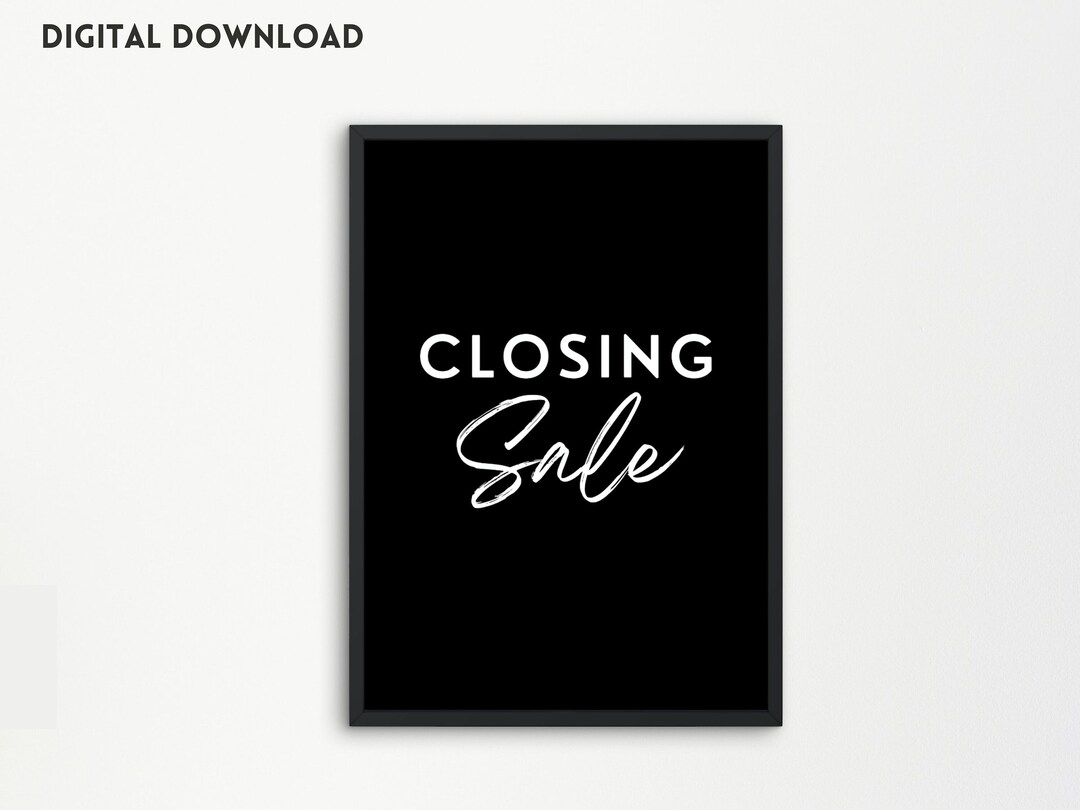 Closing Sale Sign Printable Sale Sign Boutique Sale Sign Etsy closing-sale-sign-printable-sale-sign-boutique-sale-sign-etsy