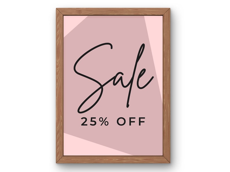 Sale Sign X8 Bundle, 10% to 70 Percent OFF Signage, Boutique Sale Sign ...