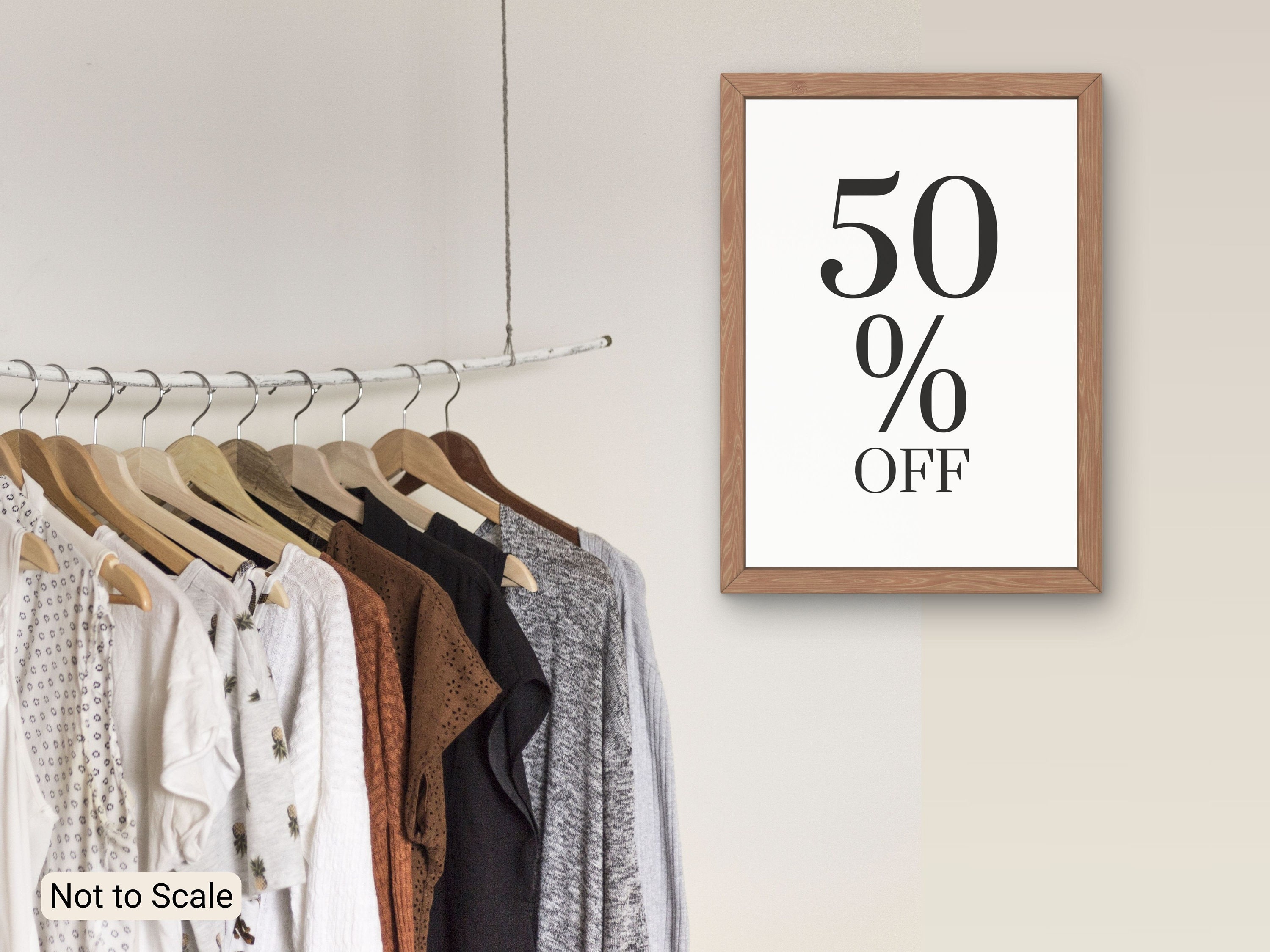 50% off Sale Sign, Printable Sale Poster for Retail Business, Store ...