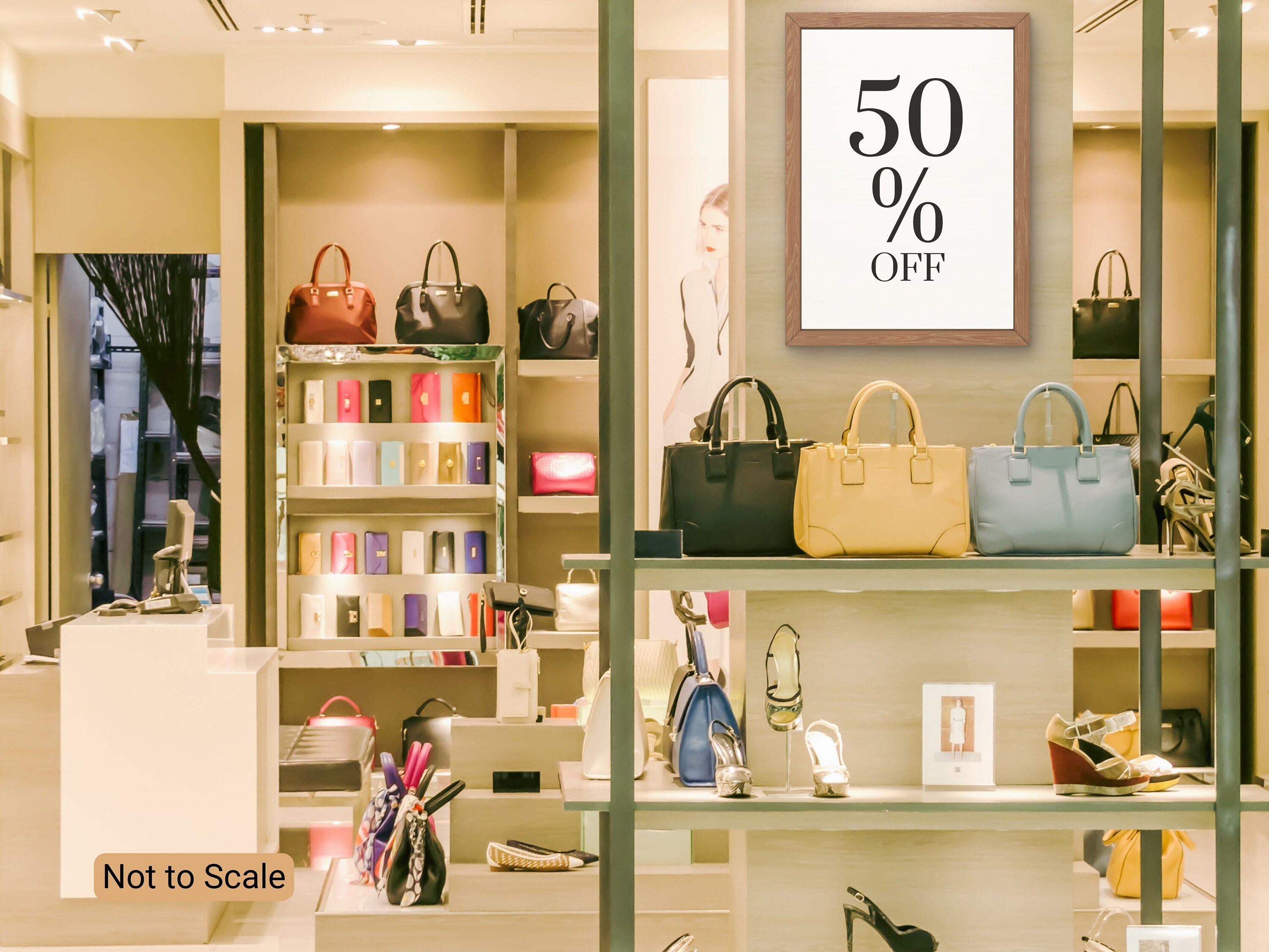 50% off Sale Sign, Printable Sale Poster for Retail Business, Store ...